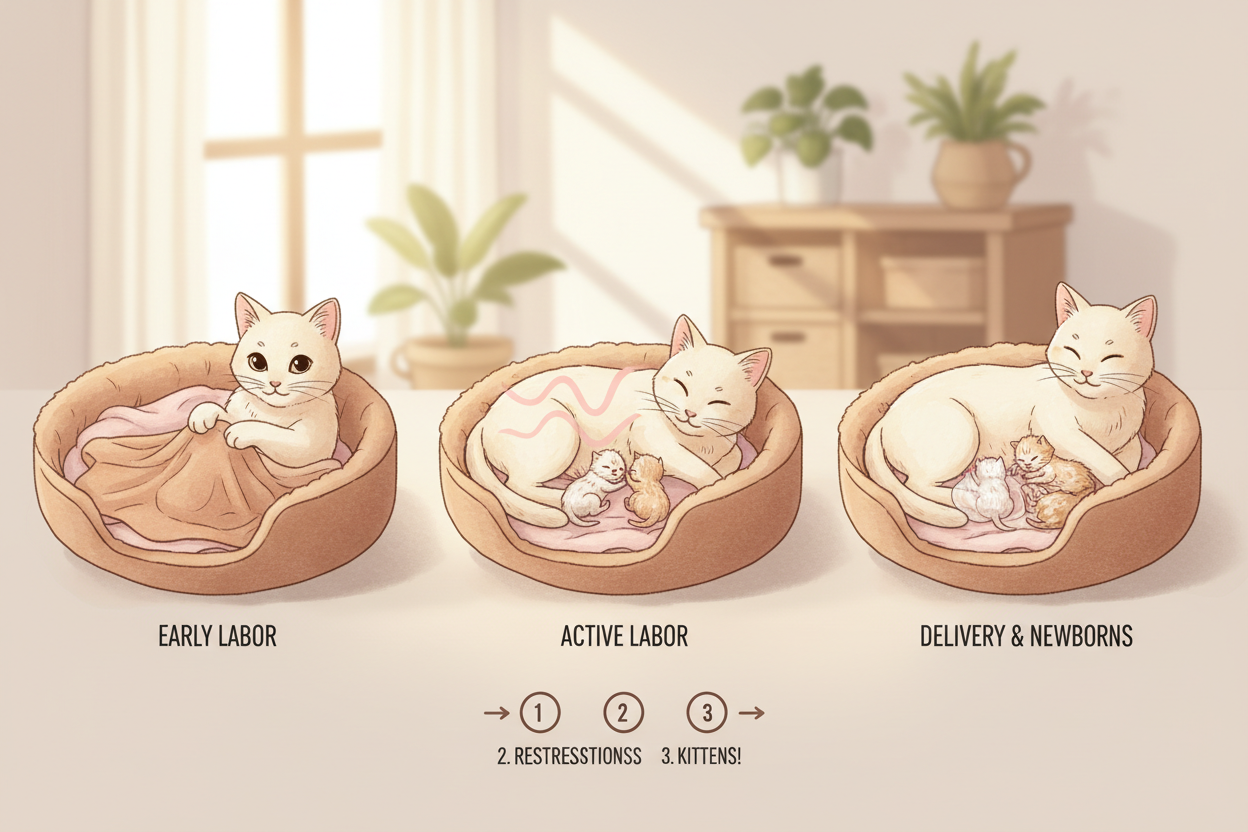Cat Labour & Kitten Birth: Signs, Stages, and What to Expect During De