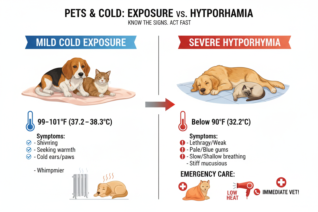 Cold Exposure vs. Hypothermia in Pets: Key Differences, Symptoms, and