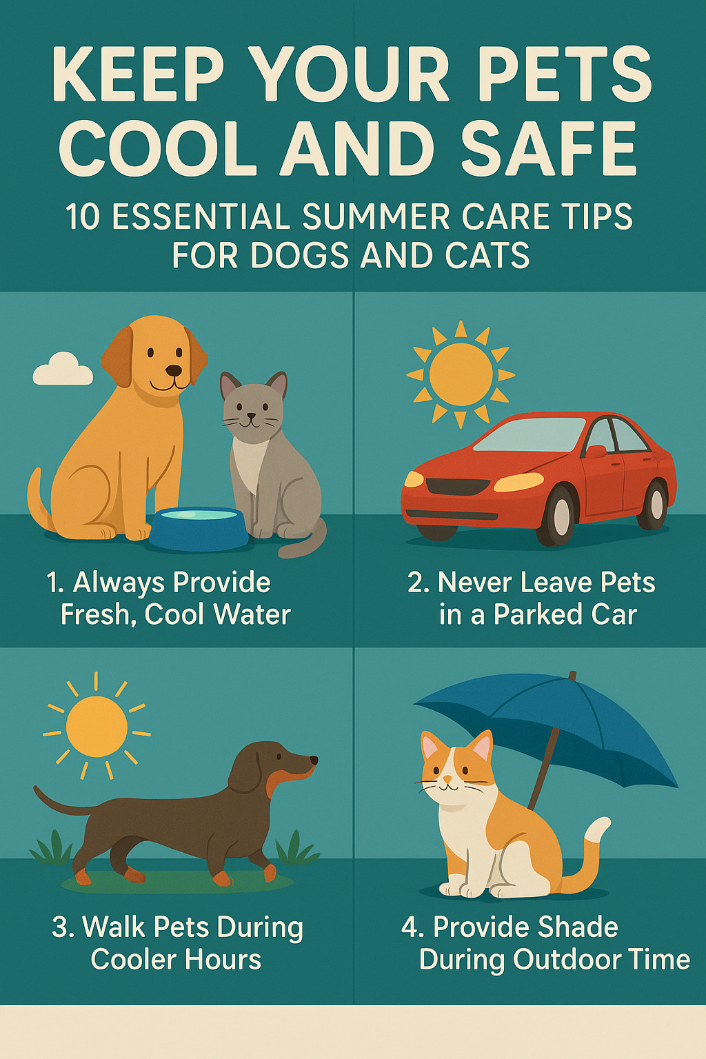 Keep Your Pets Cool and Safe: 10 Essential Summer Care Tips for Dogs a