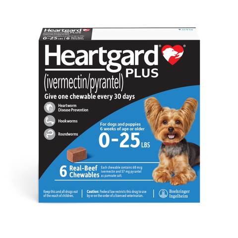 Heartgard Plus Blue Chew for Dogs - 25lbs(11kg) - 79PETS.COM