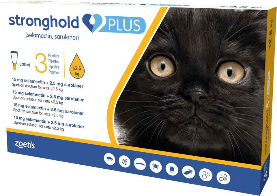 Stronghold Plus for Cat Flea & Tick | 5.5lbs(2.5kg) | 79PETS